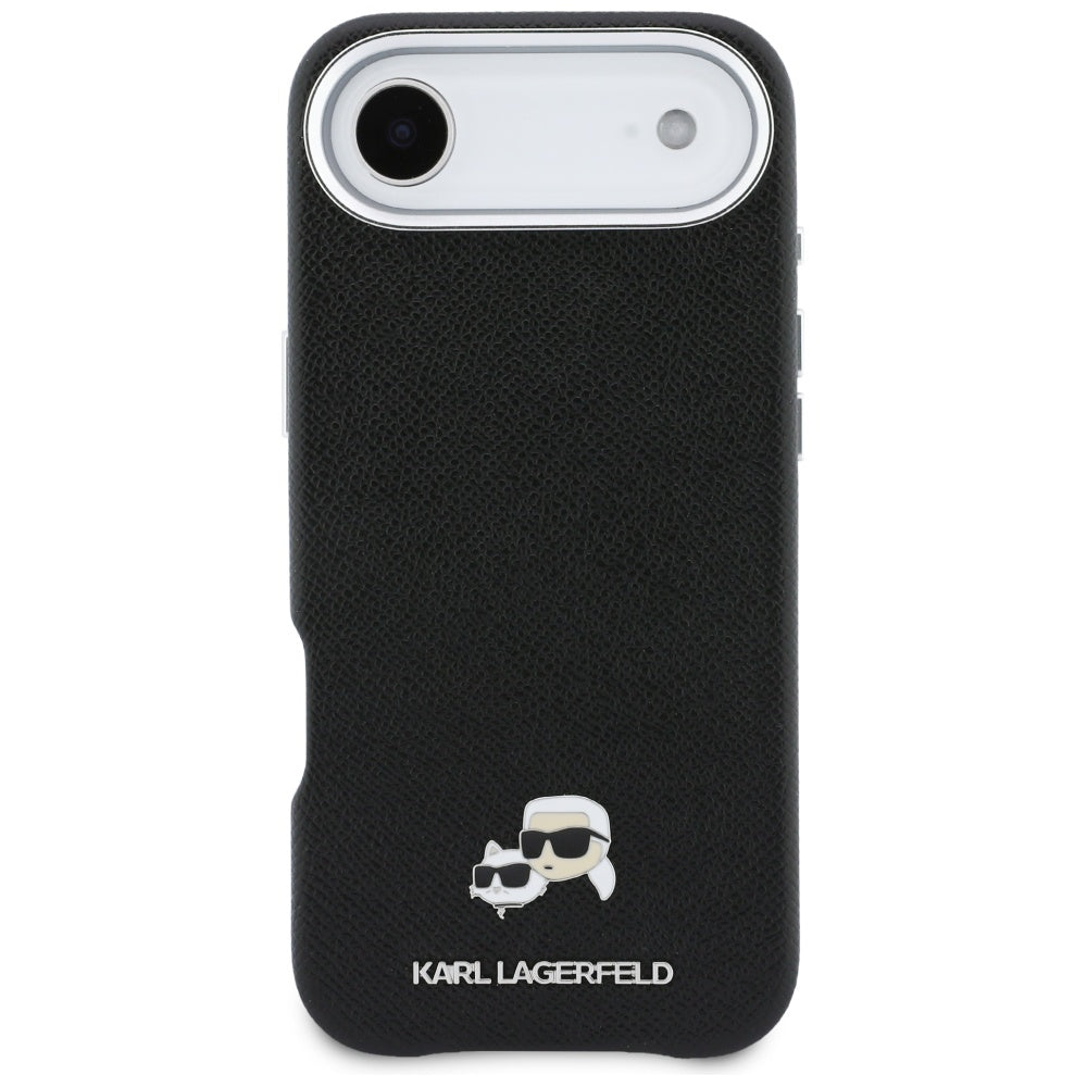 Karl Lagerfeld Karl & Choupette Head Pins Saffiano Case with MagSafe i ...